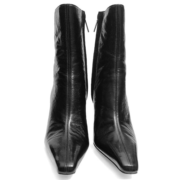 Jimmy Choo | Shoes | Jimmy Choo Zadie Black Leather Zip Ankle Booties Us 5 46 | Poshmark